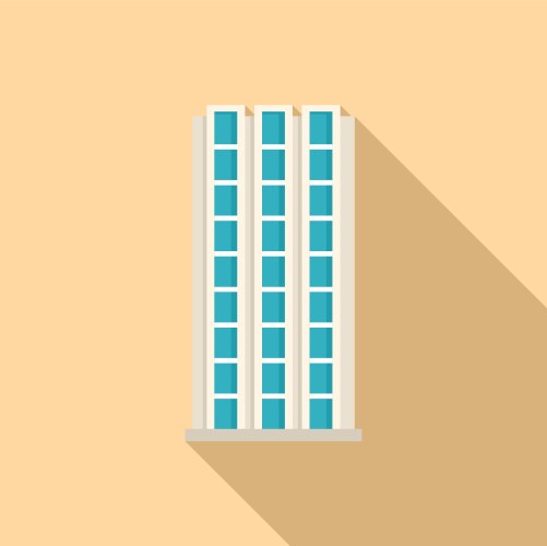 Modern office building with large windows casting Vector Image