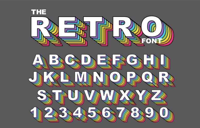 Rainbow Alphabet Vector Images (over 13,000)