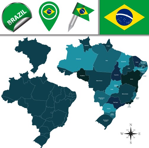 Brazil Map Vector Images (over 17,000)
