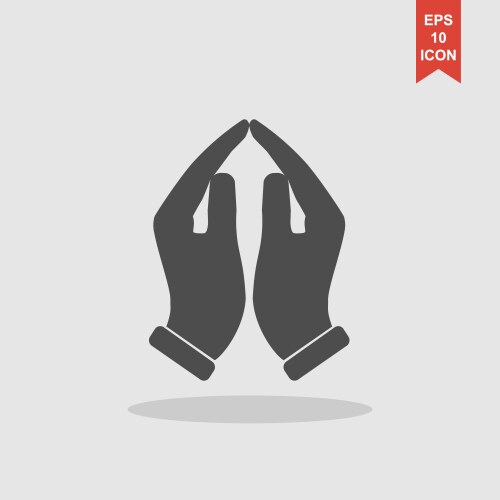 Praying hands symbols Royalty Free Vector Image