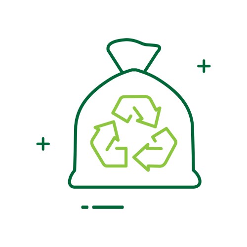Waste recycling icon showcasing the process Vector Image