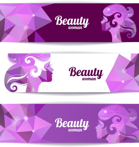 Banners for hair salon Royalty Free Vector Image