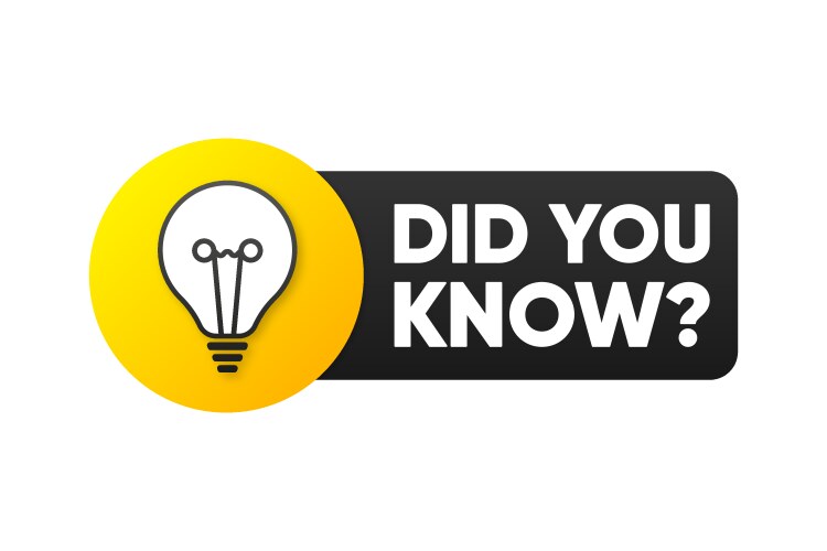 Did you know question banner a quiz Royalty Free Vector