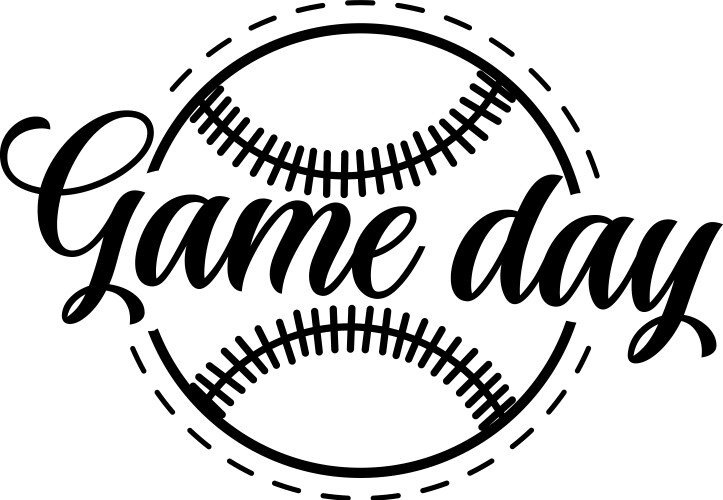 Game day concept retro colorful word art Vector Image