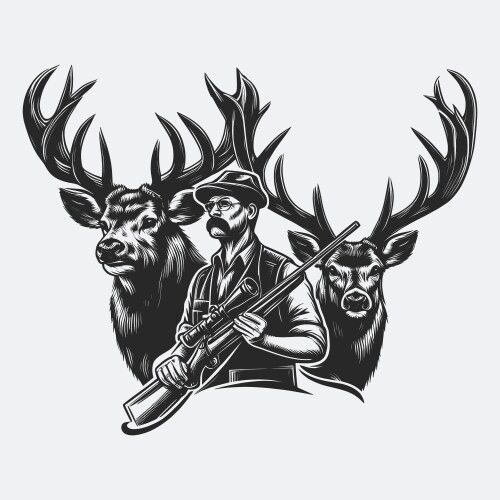 Hunting life svg silhouette file Royalty Free Vector Image