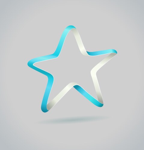 Blue star infinite loop Royalty Free Vector Image