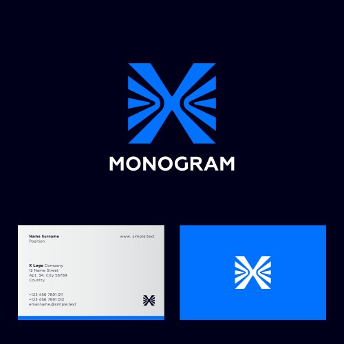 Monogram square arrow up logo – Free Vector | VectorStock
