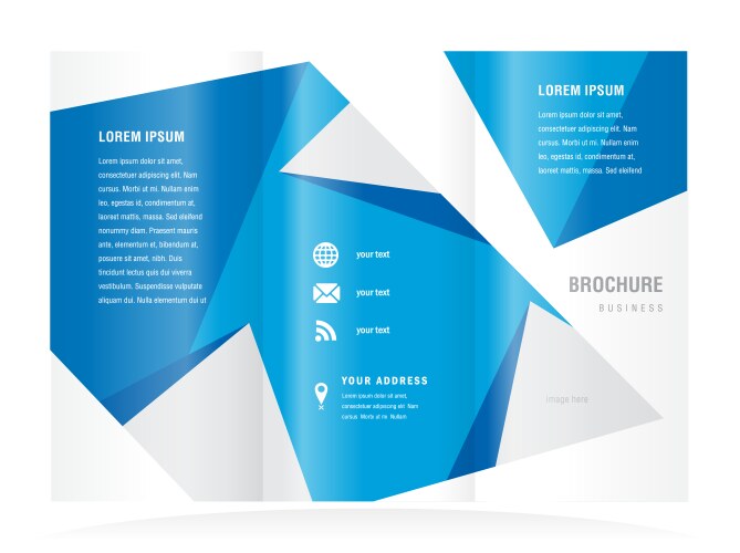 Brochure design template booklet red arrow ribbon Vector Image