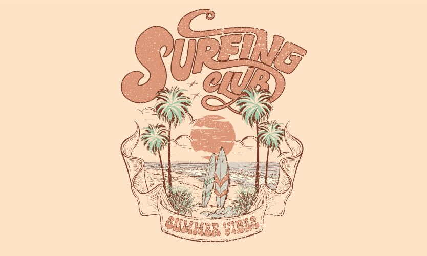 Lets a beach make some waves Royalty Free Vector Image