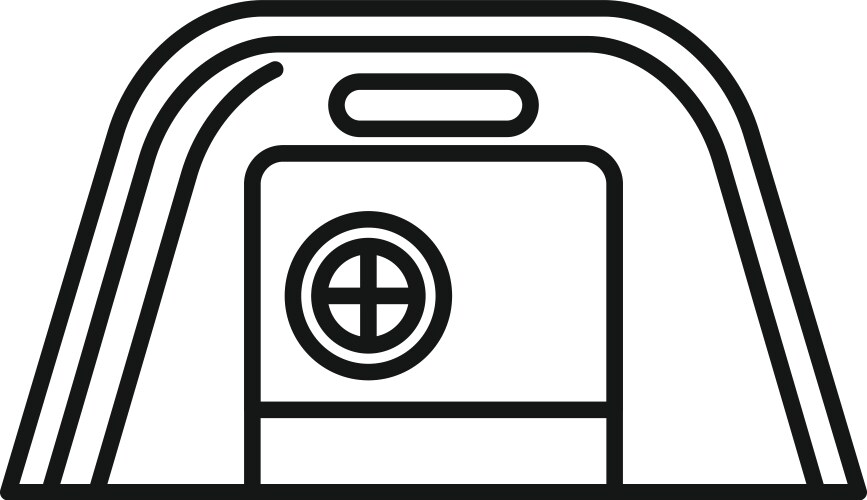 Underground bunker door protecting from nuclear Vector Image