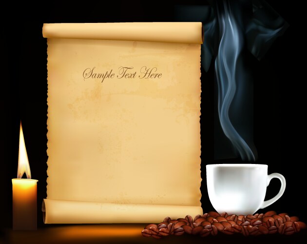 Coffee menu background Royalty Free Vector Image