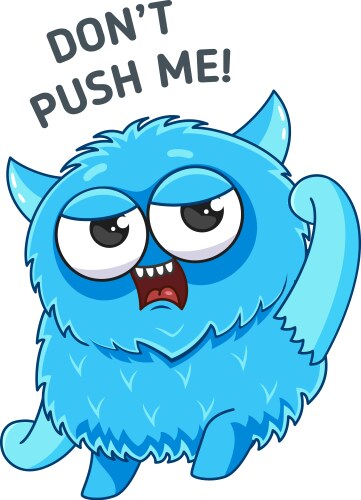 Cute monster stickers Royalty Free Vector Image