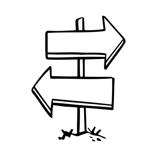 No direction Royalty Free Vector Image - VectorStock