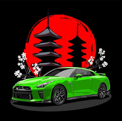 Jdm car template for design needs Royalty Free Vector Image