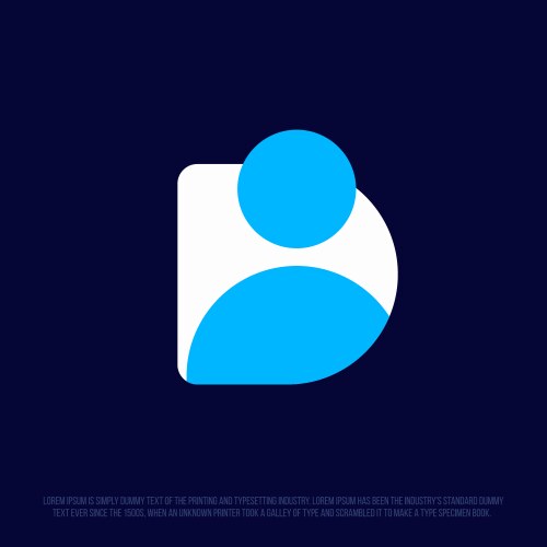 Modern professional logo in the shape Royalty Free Vector