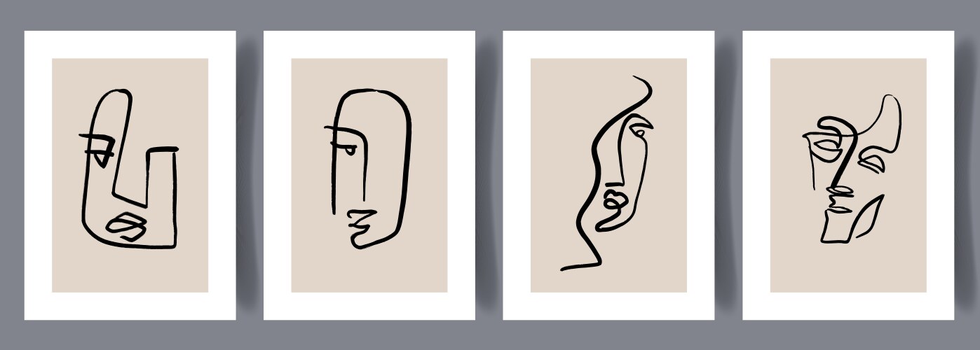 Printable wall art poster set Royalty Free Vector Image