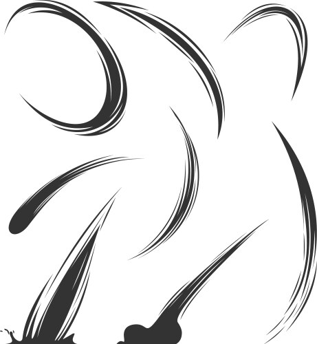 Swoosh comic logo energy effect comet Royalty Free Vector