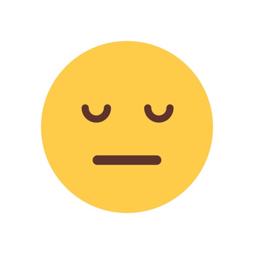 Sad Yellow Face Icon Royalty Free Vector Image