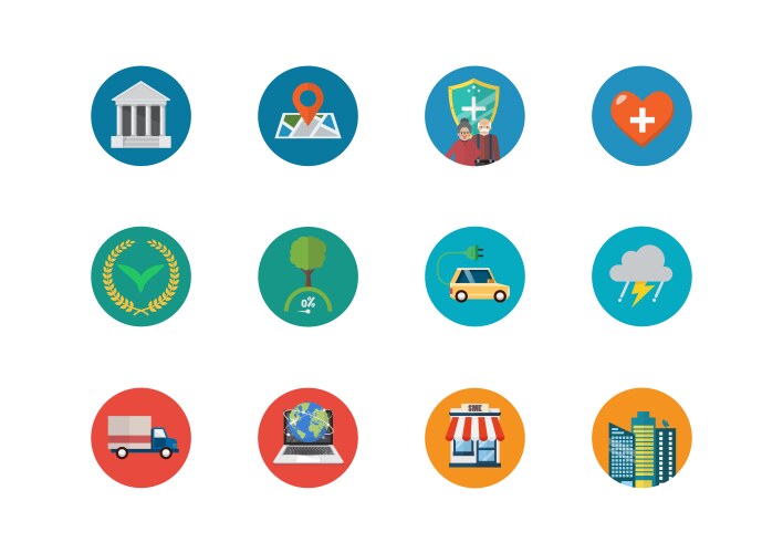 Tree flat style Royalty Free Vector Image - VectorStock