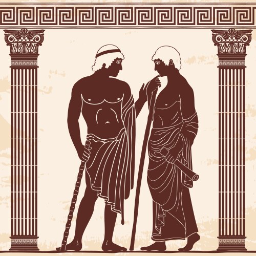 Ancient greek man Royalty Free Vector Image - VectorStock