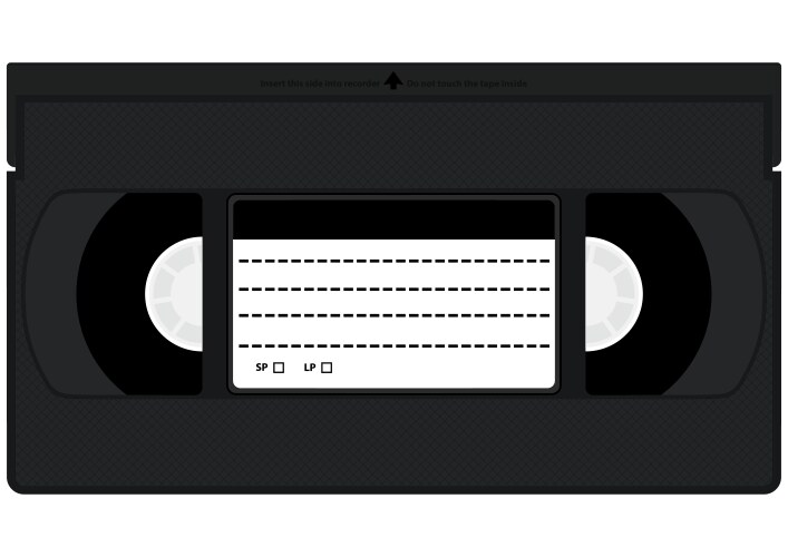 Vhs cassette in a flat style Royalty Free Vector Image