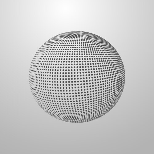 Ball sphere grid triangle on surface Royalty Free Vector