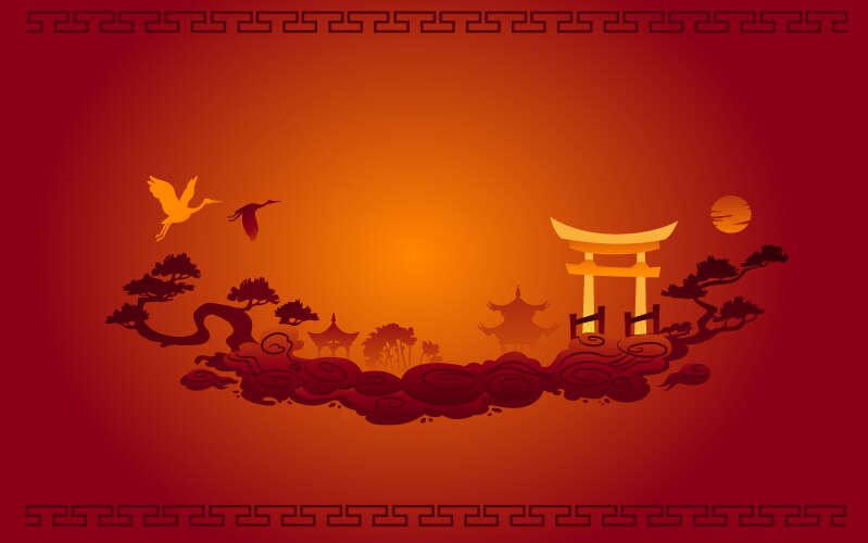 Abstract asian background Royalty Free Vector Image