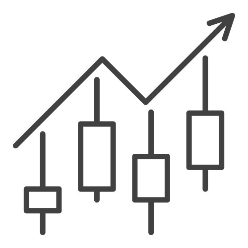 Declining Devaluation Bar Chart Concept Colored Vector Image