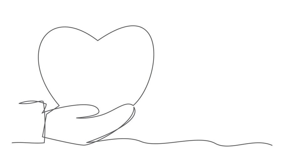 Id card one line drawing isolated on white Vector Image