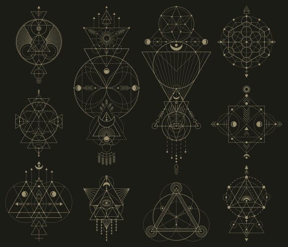 Geometric Moon Vector Images (over 22,000)