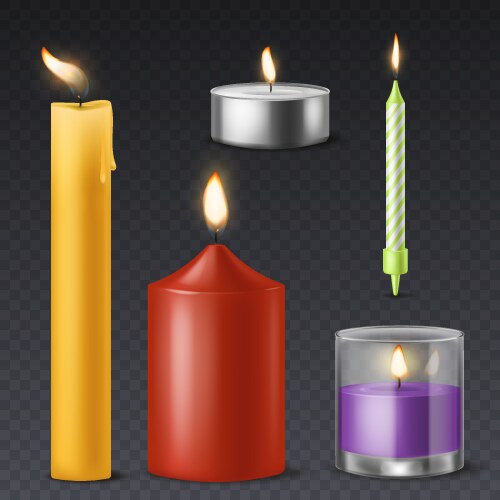 Candle flame animation animated candlelight Vector Image