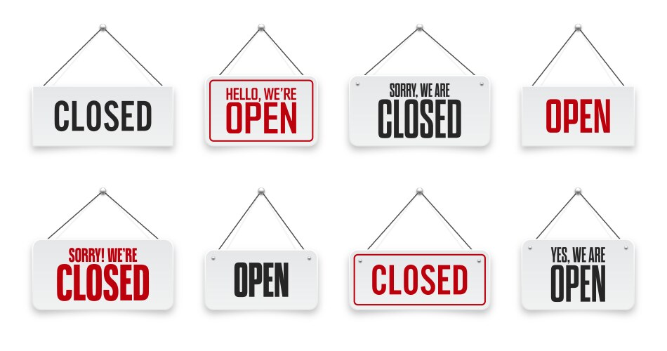 Colorful hanging cardboard tags - closed Vector Image
