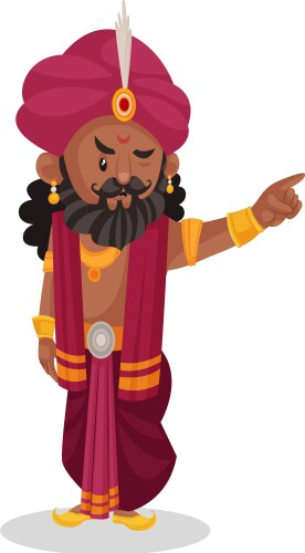 Shakuni cartoon character Royalty Free Vector Image