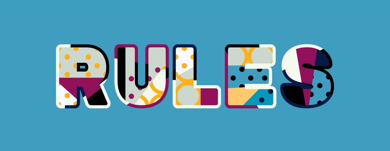 Turn rules on four-way intersection diagram Vector Image