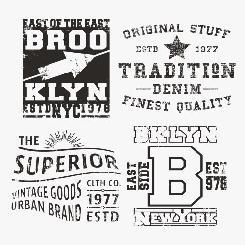 Vintage postage stamps set ancient landscapes Vector Image