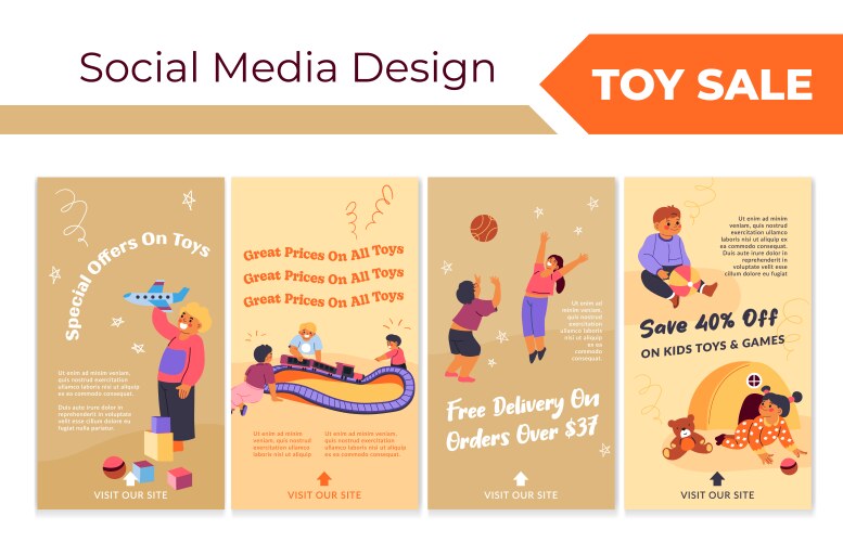 Social media post templates cinco de mayo holiday Vector Image