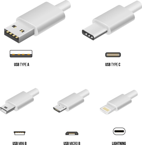 Usb type c Royalty Free Vector Image - VectorStock