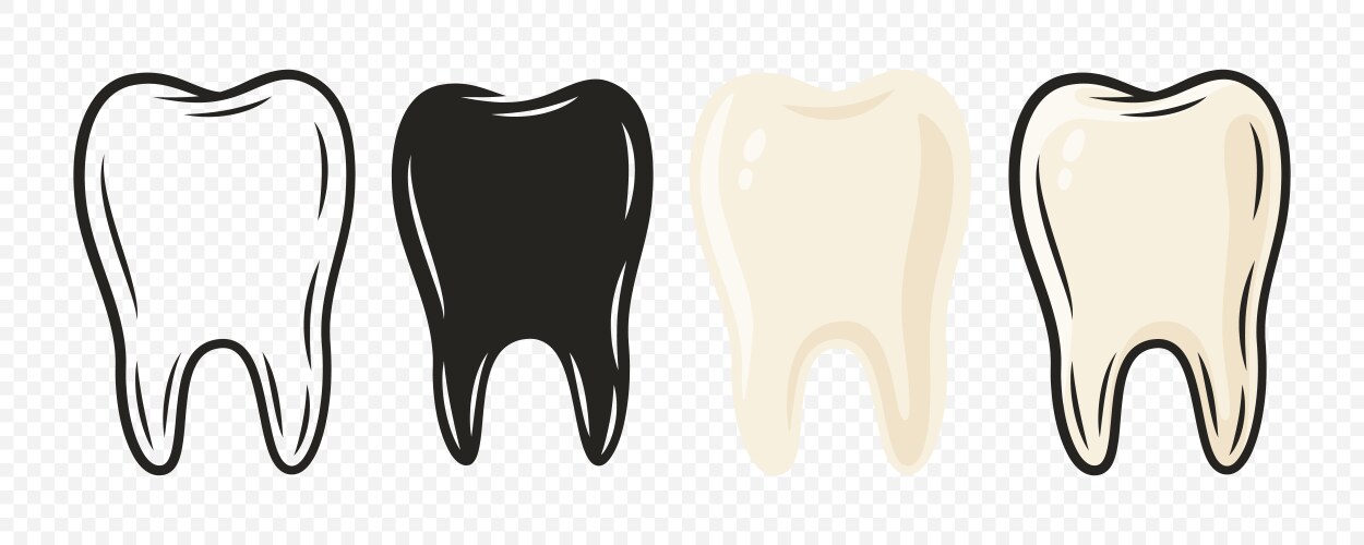 Cartoon tooth design template for Royalty Free Vector Image