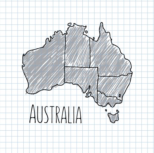 Hand Drawn Map Australia Vector Images (over 700)