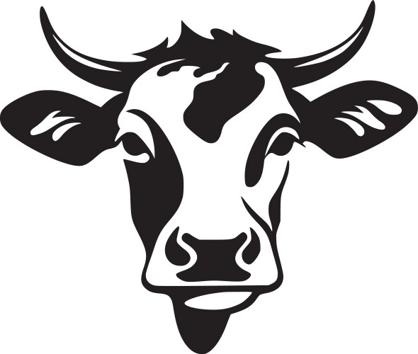 Scottish highland cow logo Royalty Free Vector Image
