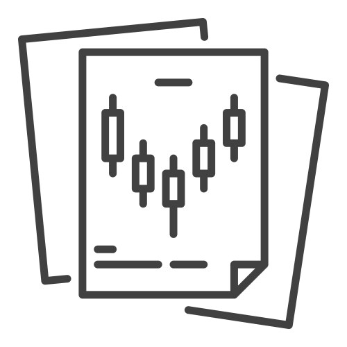 Stock market trading candlestick chart linear Vector Image