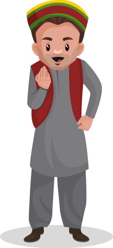 Young man with crying face cartoon character Vector Image