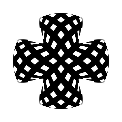 Christian cross of triangles religious symbol Vector Image