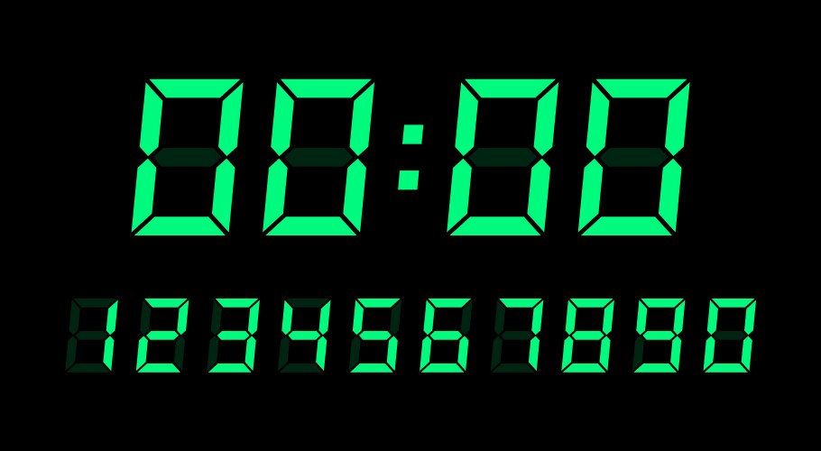 Colorful digital electronic figures set pixel Vector Image