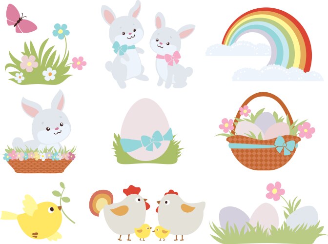 Cute easter pattern Royalty Free Vector Image - VectorStock