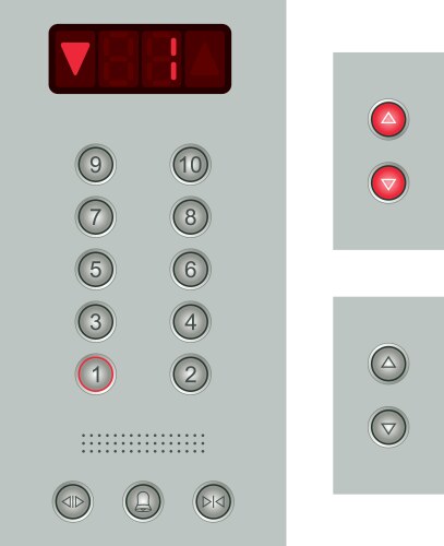 Set of elevator Royalty Free Vector Image - VectorStock