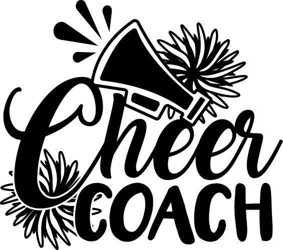 Cheerleader badge or cheer logo Royalty Free Vector Image