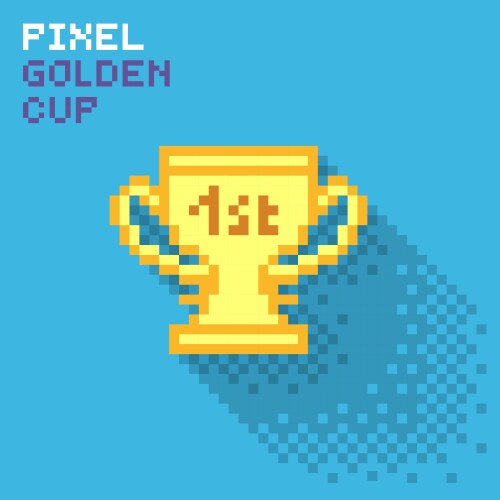 Pixel cup Royalty Free Vector Image - VectorStock