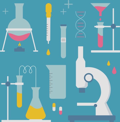 Science lab objects collection Royalty Free Vector Image
