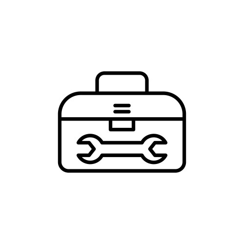 Toolbox icon set carpenter toolkit symbol Vector Image